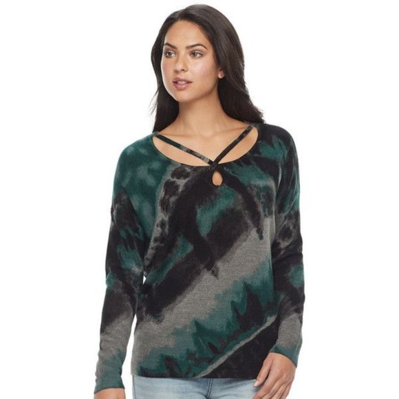 Rock & Republic | Sweaters | Rock Republic Green Tiedye Strappy Sweater ...